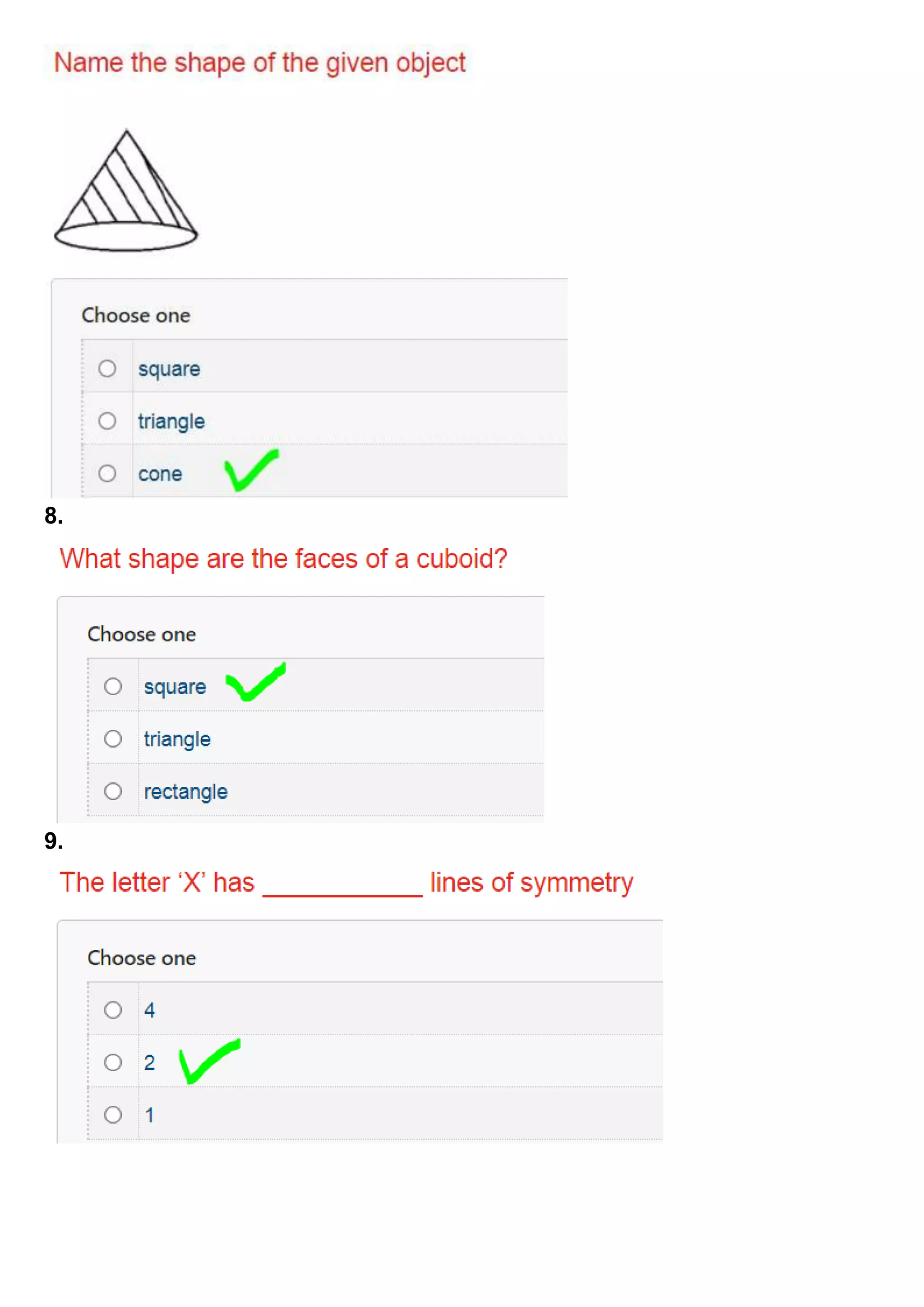 kv cbsc class 3 mathematics practice set of 100 question | PDF