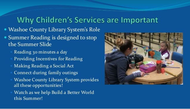 Washoe County Library System Early Literacy Partnerships and Future Plans