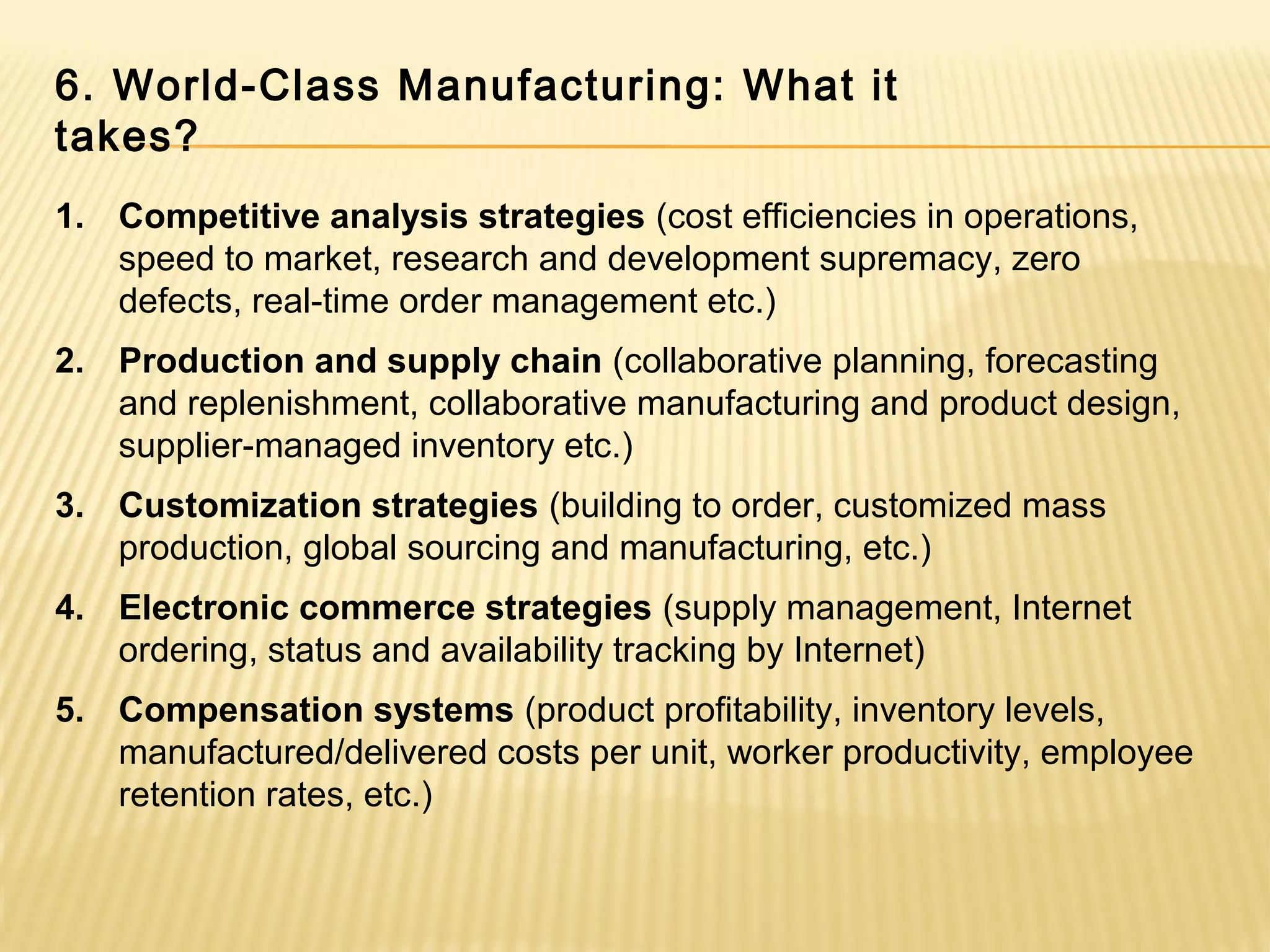 WCM (World Class Manufacturing) | PPT