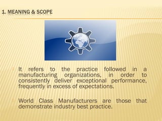 WCM (World Class Manufacturing) | PPT