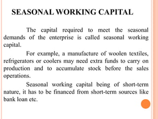 Classification of working capital | PPTX