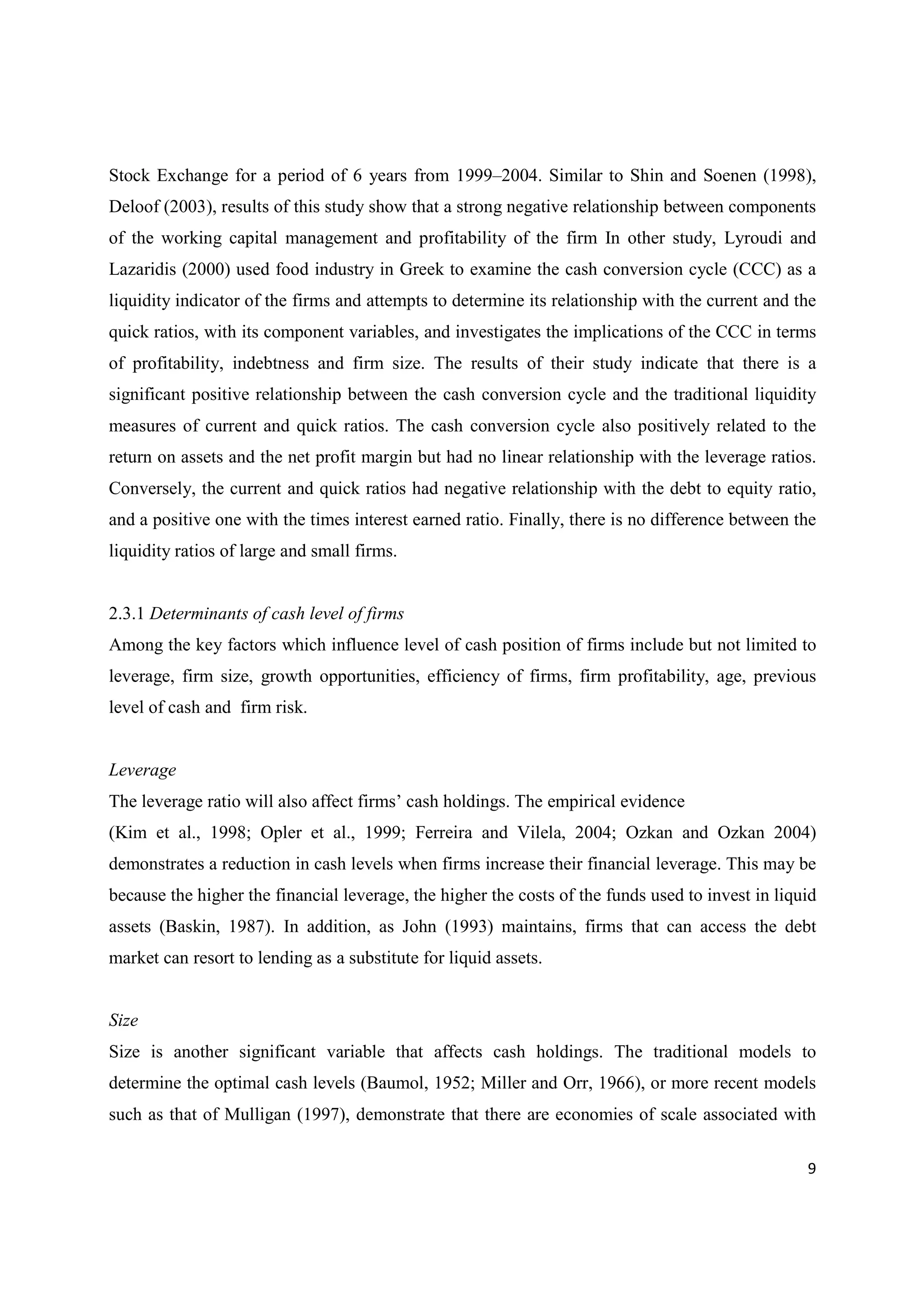 Working Capital Management and Cash Position of Banks in Ghana | PDF