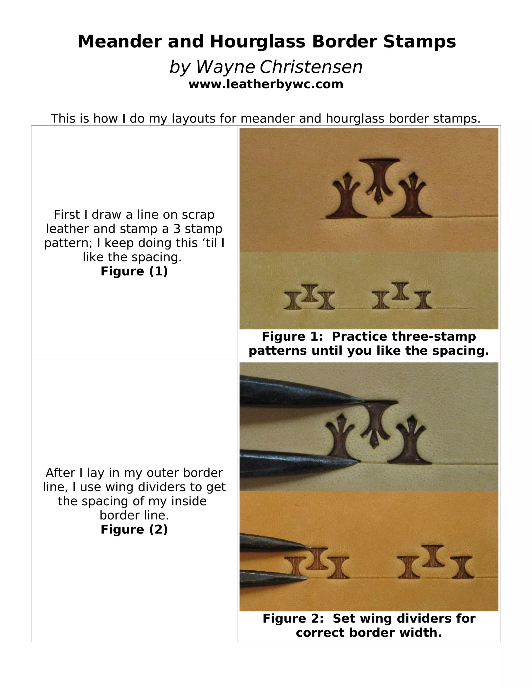 Meander/Serpentine Border Stamp Tutorial | PDF