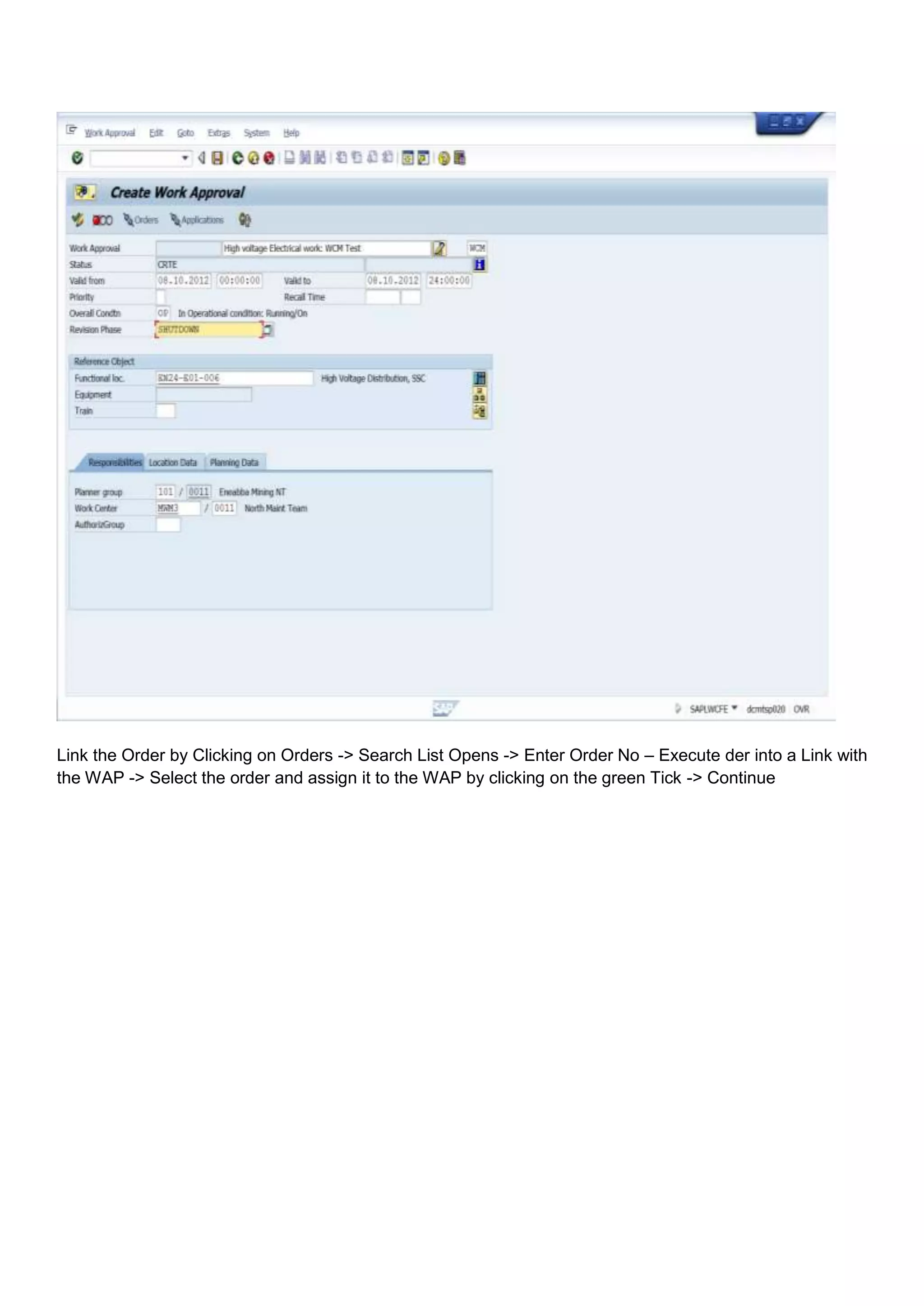 SAP PM - WCM: Enhanced Model - Entire process flow with SAP screenshots | DOCX