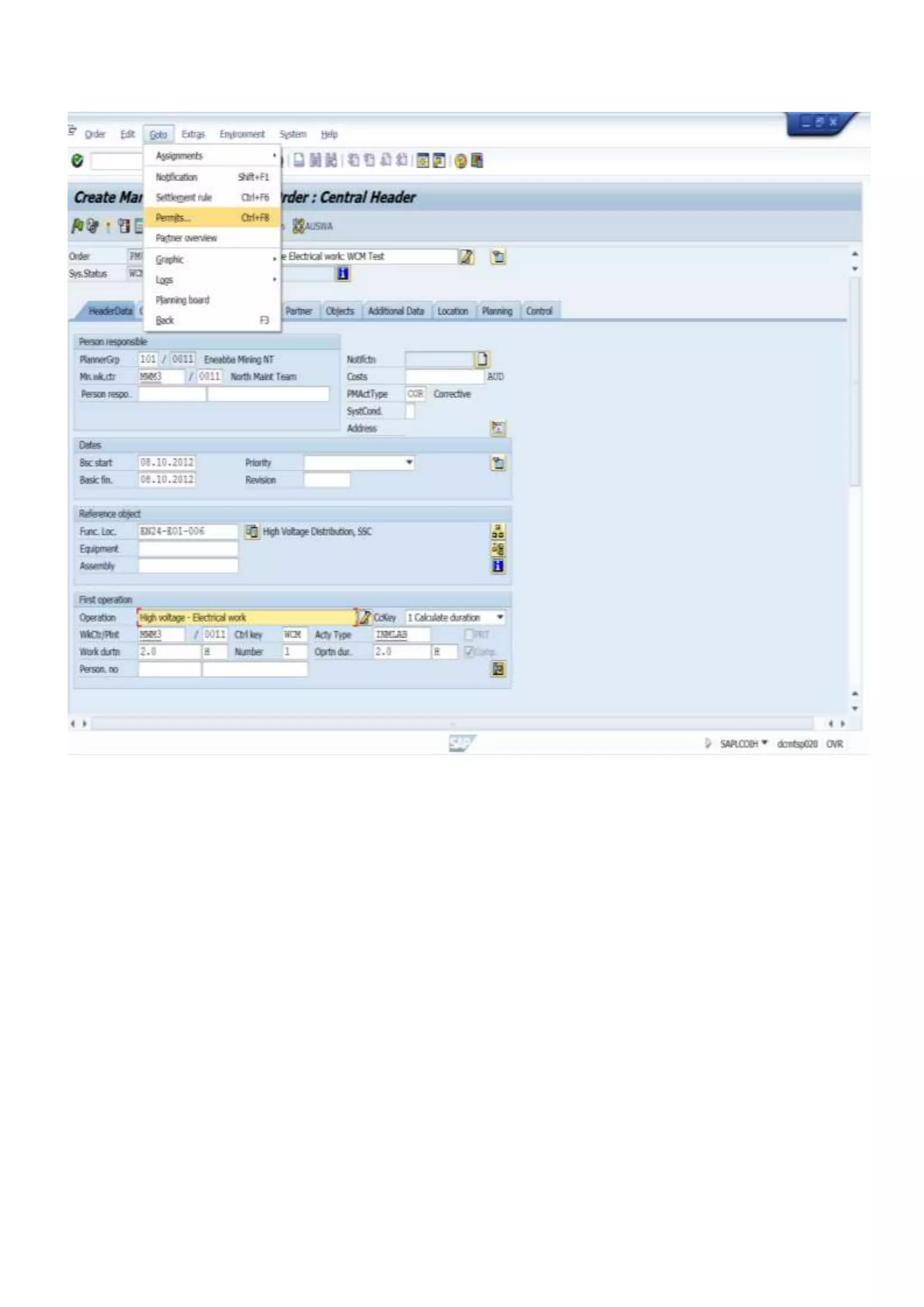 SAP PM - WCM: Enhanced Model - Entire process flow with SAP screenshots | DOCX