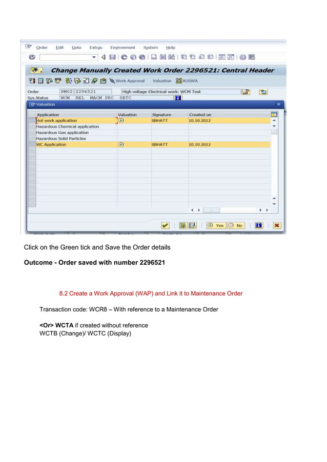 SAP PM - WCM: Enhanced Model - Entire process flow with SAP screenshots ...