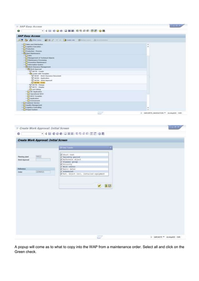 SAP PM - WCM: Enhanced Model - Entire process flow with SAP screenshots ...