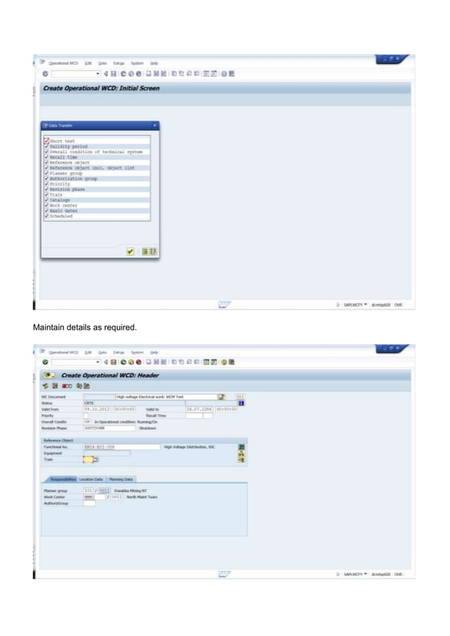SAP PM - WCM: Enhanced Model - Entire process flow with SAP screenshots ...