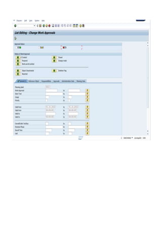 SAP PM - WCM: Enhanced Model - Entire process flow with SAP screenshots ...
