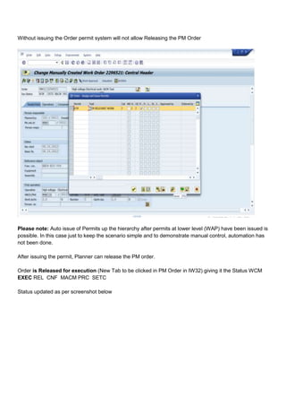 SAP PM - WCM: Enhanced Model - Entire process flow with SAP screenshots ...