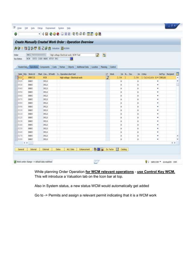 SAP PM - WCM: Enhanced Model - Entire process flow with SAP screenshots ...