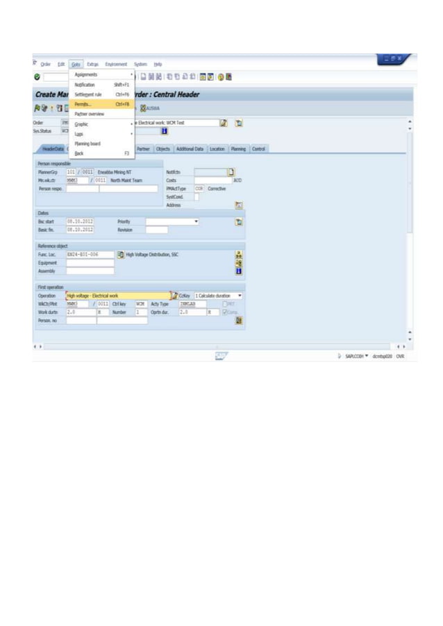 SAP PM - WCM: Enhanced Model - Entire process flow with SAP screenshots ...