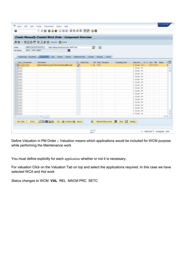SAP PM - WCM: Enhanced Model - Entire process flow with SAP screenshots ...