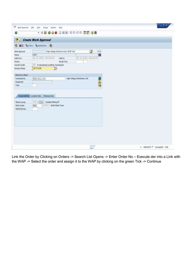 SAP PM - WCM: Enhanced Model - Entire process flow with SAP screenshots