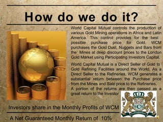 WCM Gold Investment Presentation In English | PPT