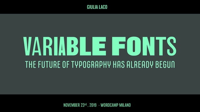 Variable Fonts: the future of typography has already begun | PDF