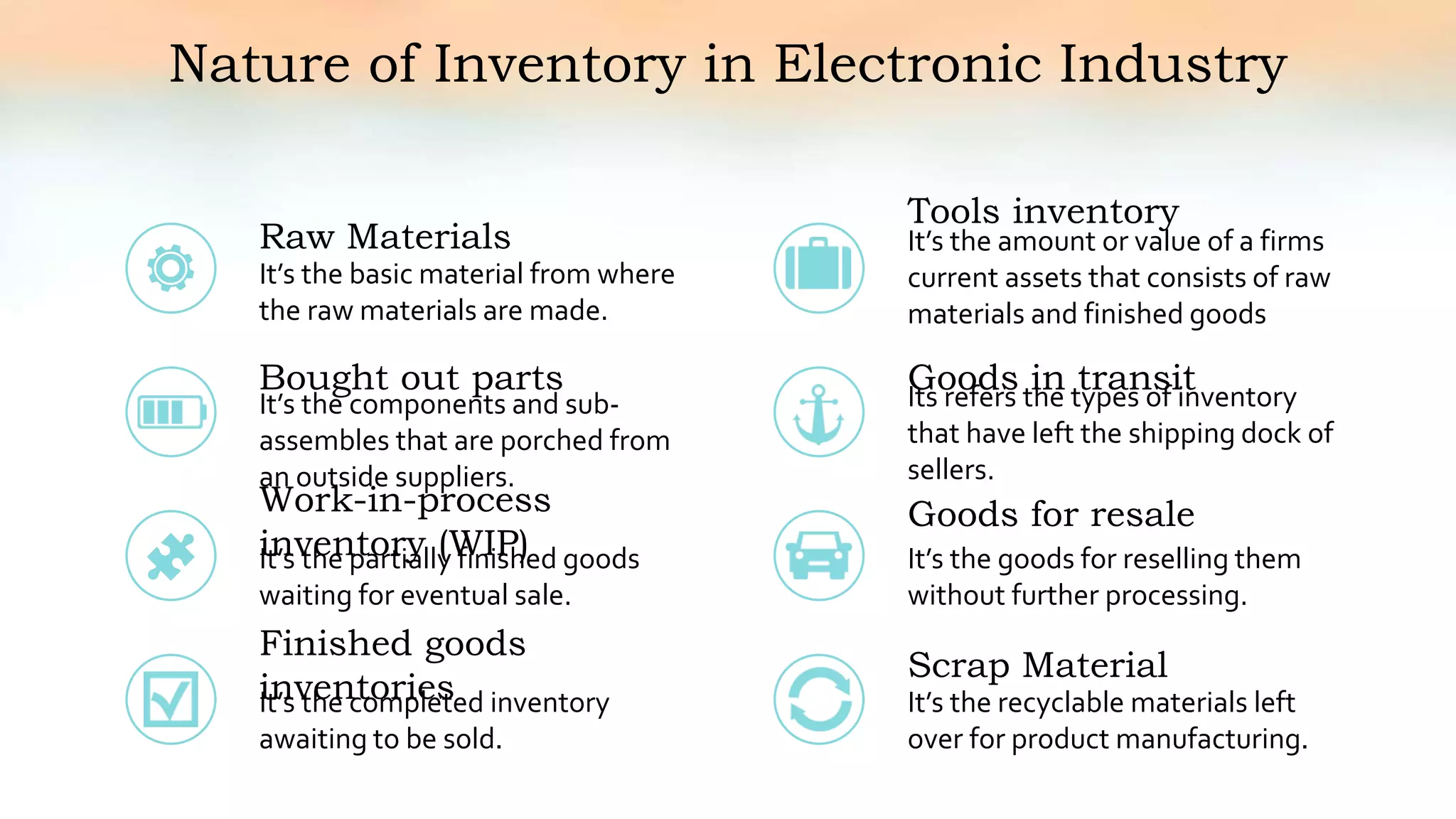 Inventory Management of Electronic Industry | PPTX