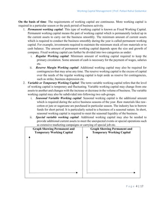Working Capital Management- Notes Plus Numericals | PDF