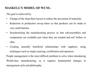 Maskells model for World Class Manufacturing | PPTX