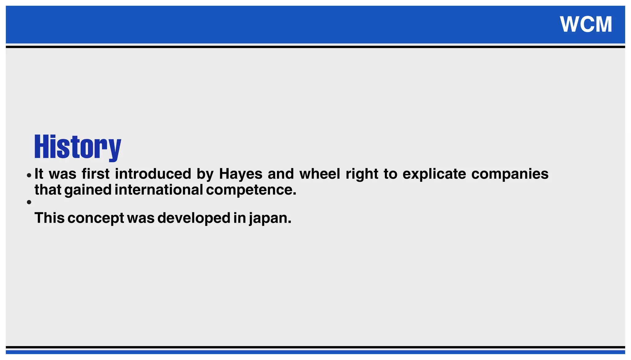 WORLD CLASS MANUFACTURING (WCM) PRESENTATION | PDF