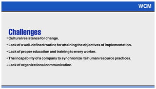 WORLD CLASS MANUFACTURING (WCM) PRESENTATION | PDF