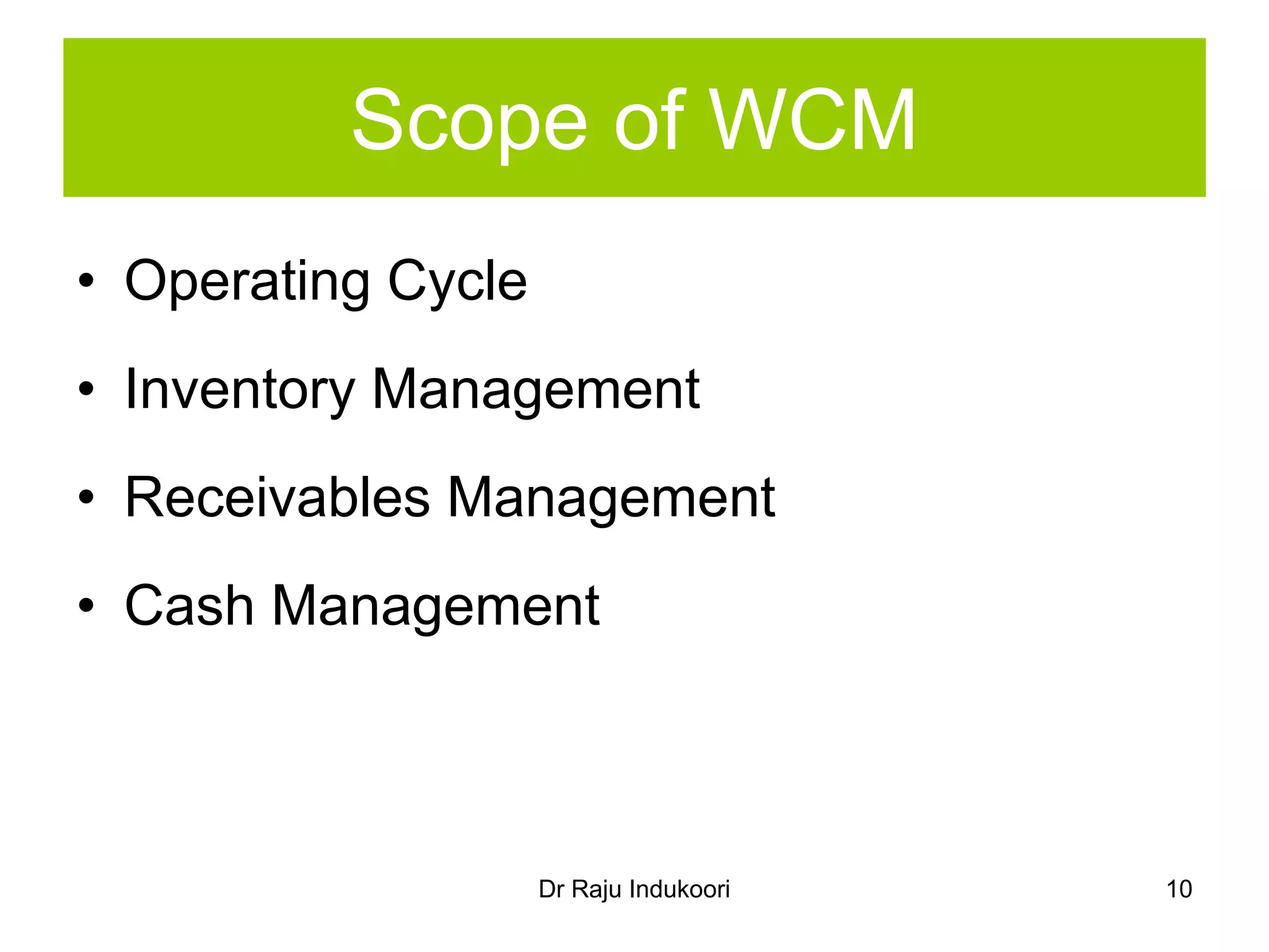 Working Capital Management | PPT