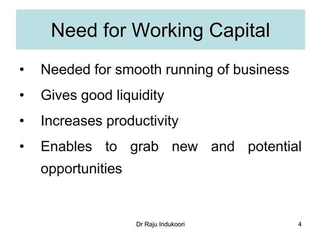 Working Capital Management | PPT