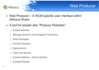 Alfresco WCM Roadmap 2010 (Cheetah & Swift) | PDF