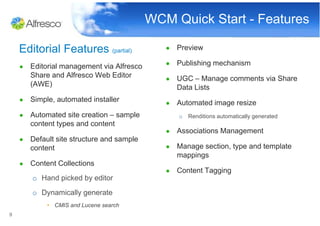 Alfresco WCM Roadmap 2010 (Cheetah & Swift) | PDF