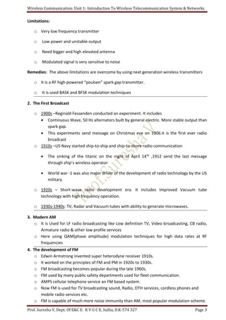 Wireless communication for 8th sem EC VTU students | PDF