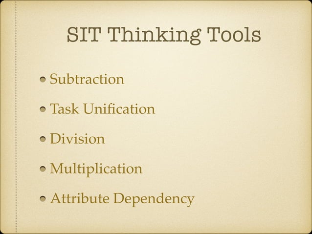 An Introduction to the Systematic Inventive Thinking (SIT) Method | PDF | Science