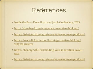 An Introduction to the Systematic Inventive Thinking (SIT) Method | PDF