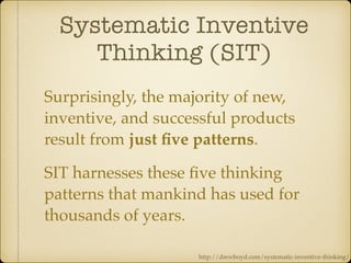 An Introduction to the Systematic Inventive Thinking (SIT) Method | PDF