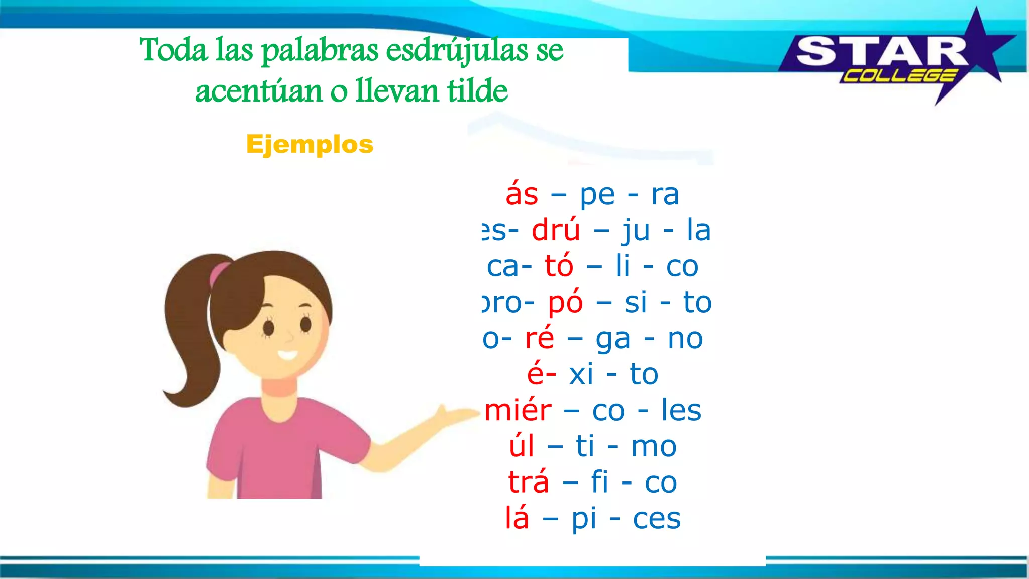 Palabras esdrujulas 1 | PPT