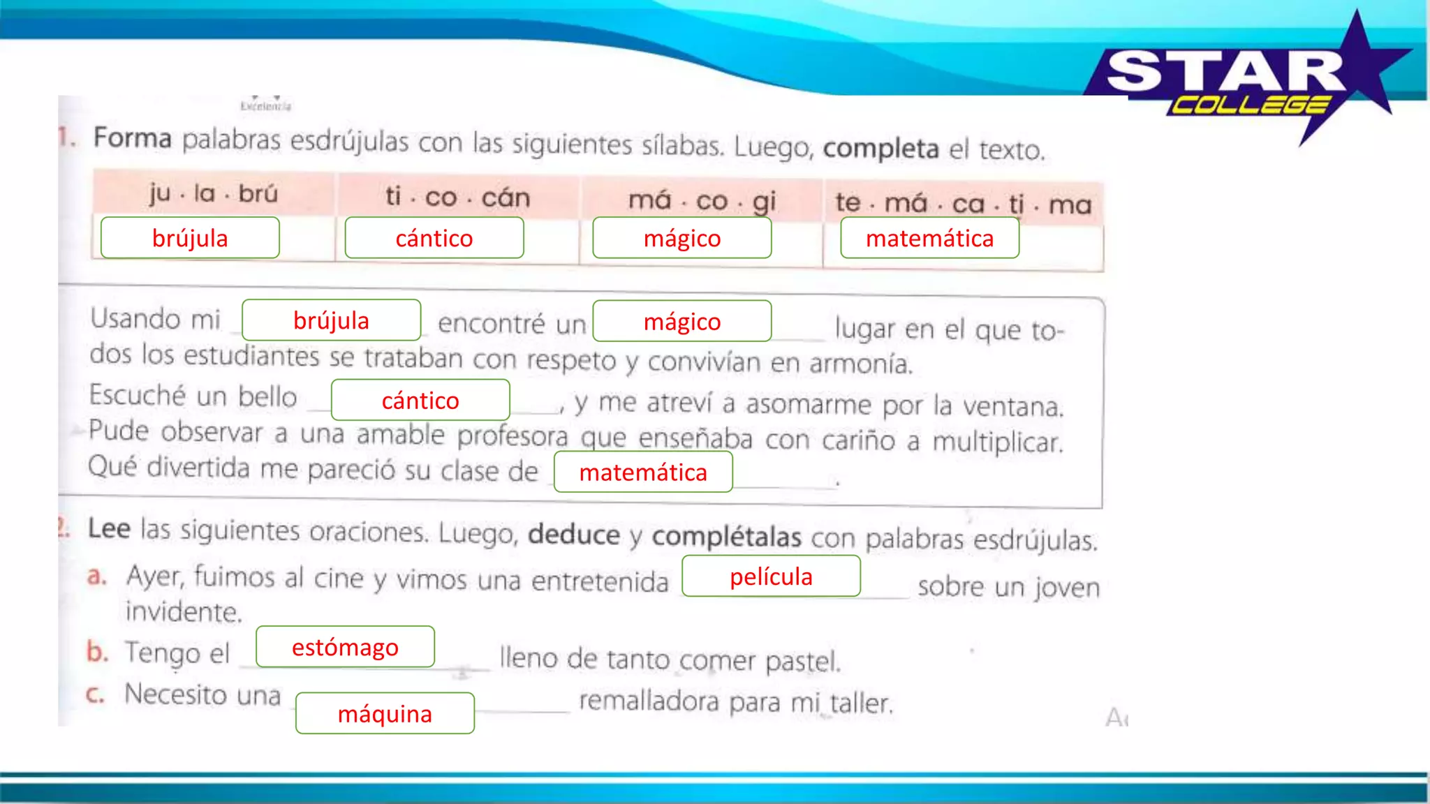 Palabras esdrujulas 1 | PPT
