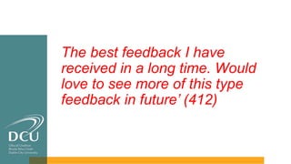 Can anybody hear me?: Exploring the potential for audio feedback in ...