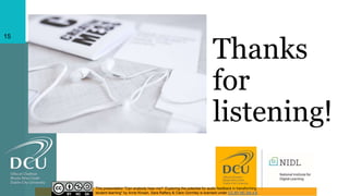 Can anybody hear me?: Exploring the potential for audio feedback in ...