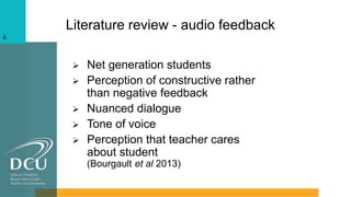 Can anybody hear me?: Exploring the potential for audio feedback in ...
