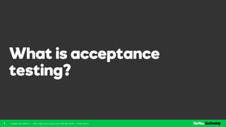 Catching regressions faster with automated acceptance tests | PPT