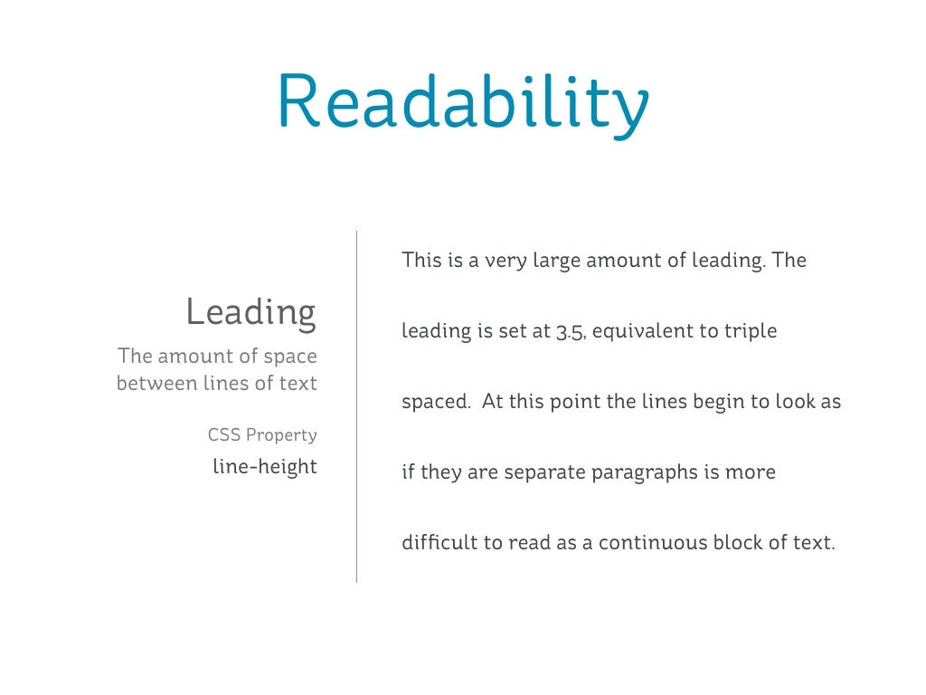 Readability This is a very