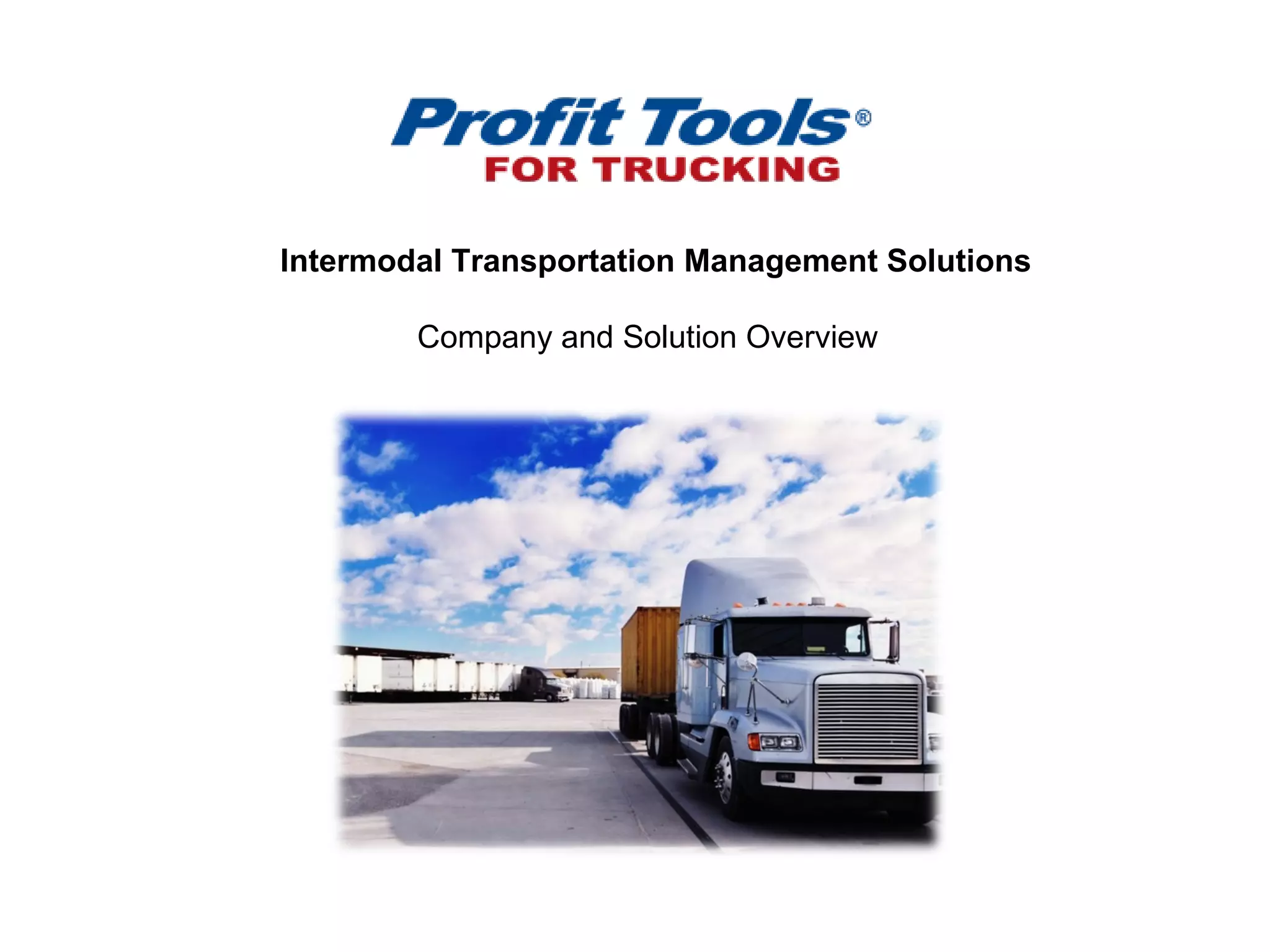 Profit Tools Overview | PPT