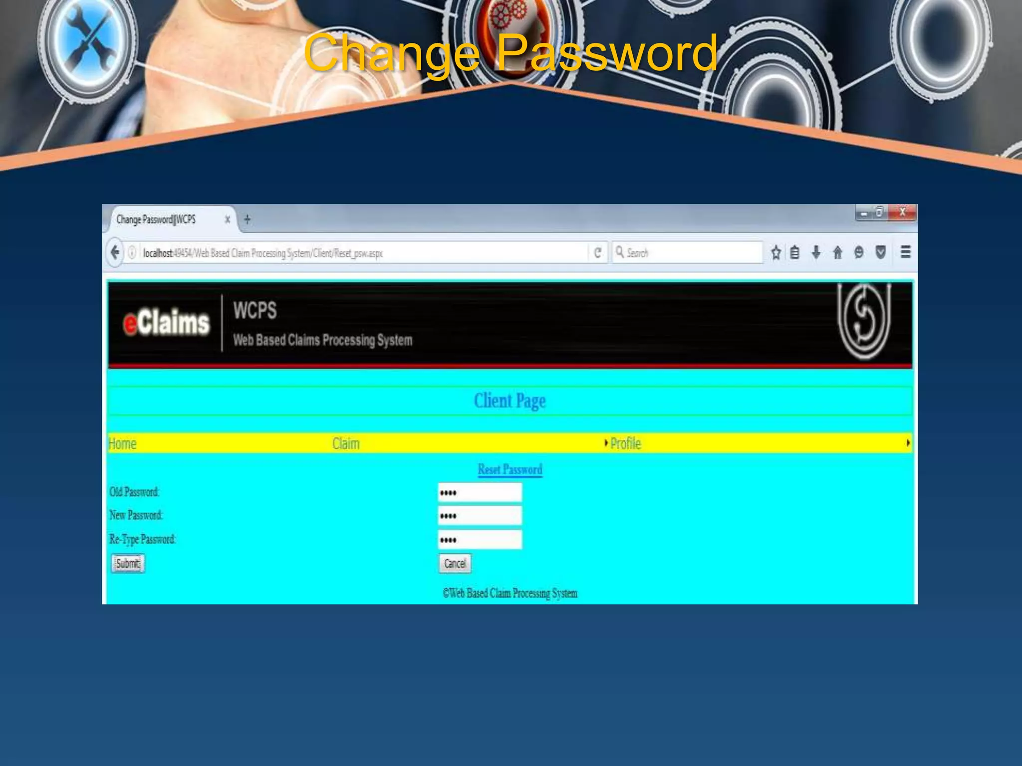 Web Based Claim Processing System | PPTX