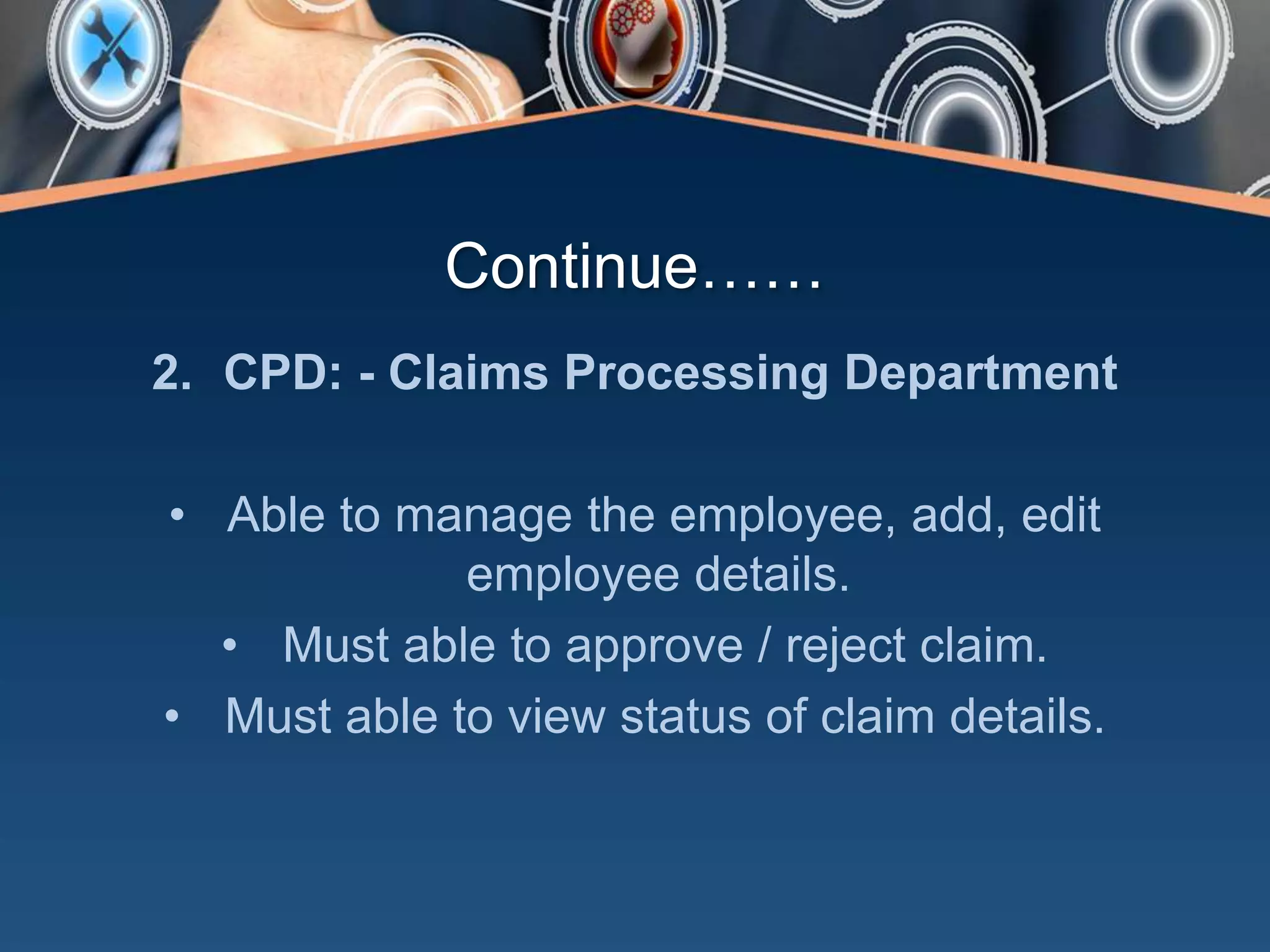 Web Based Claim Processing System | PPTX