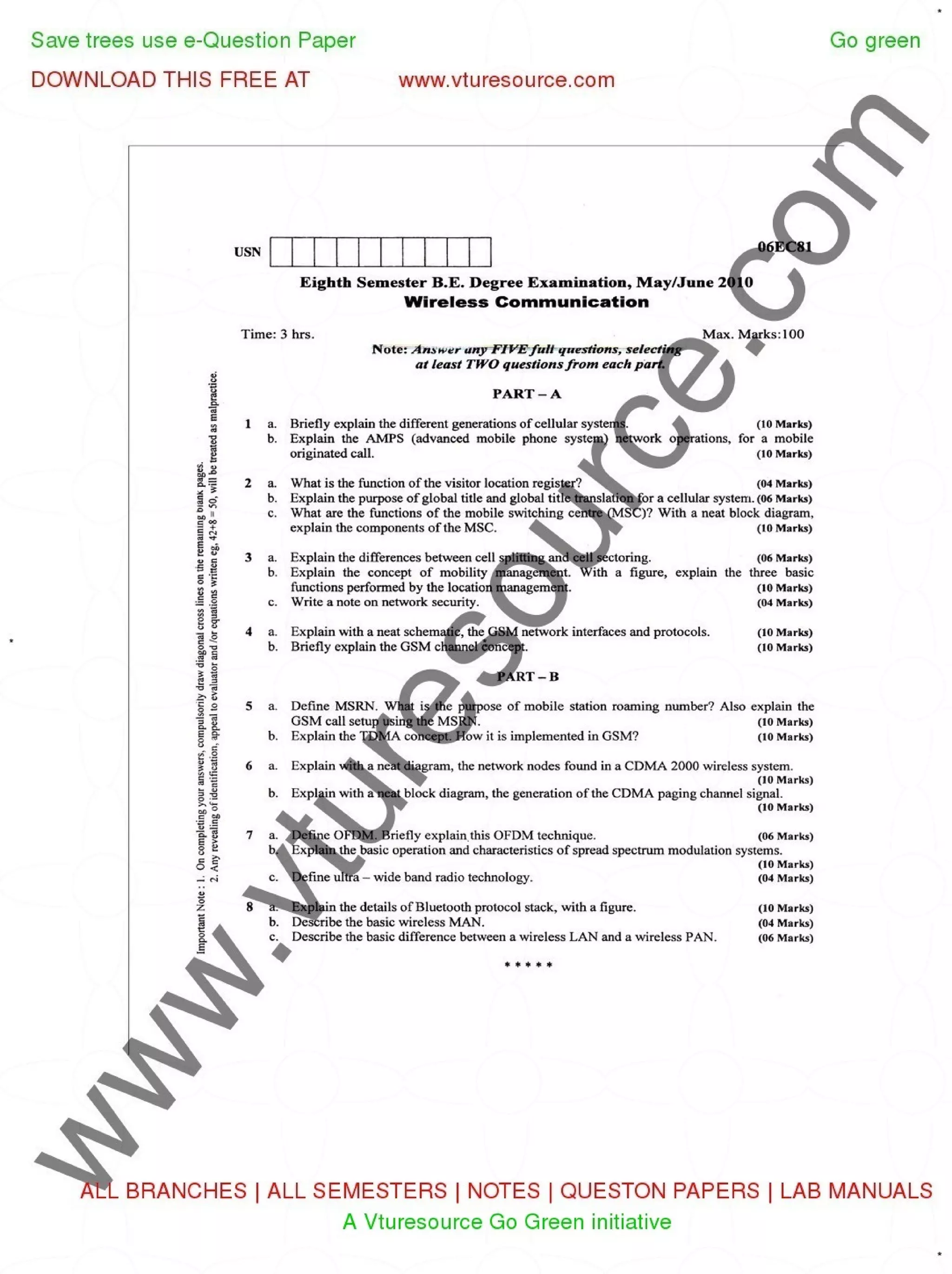 Wc question paper | PDF