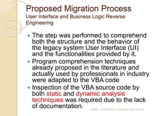 Migrating Legacy Spreadsheets-based Systems to Web MVC architecture: an Industrial Case Study | PPTX