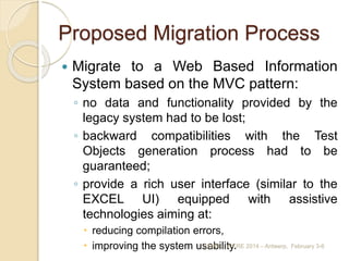 Migrating Legacy Spreadsheets-based Systems to Web MVC architecture: an Industrial Case Study | PPTX