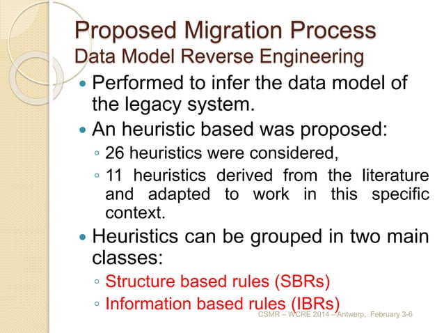 Migrating Legacy Spreadsheets-based Systems to Web MVC architecture: an Industrial Case Study | PPT