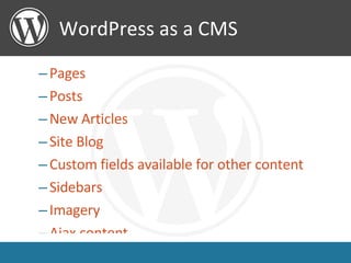 WordPress as a CMS | ODP