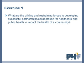 A Framework for Healthcare and Public Health Collaboration: The ...