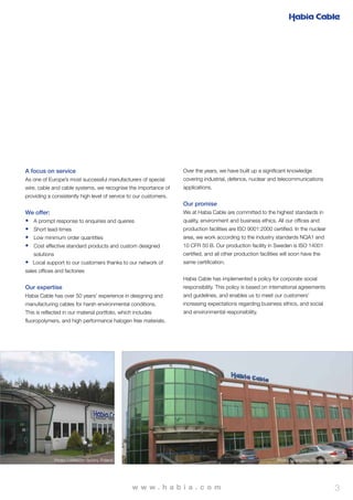 World Class Cable Solutions from Habia Cable | PDF | Manufacturing ...